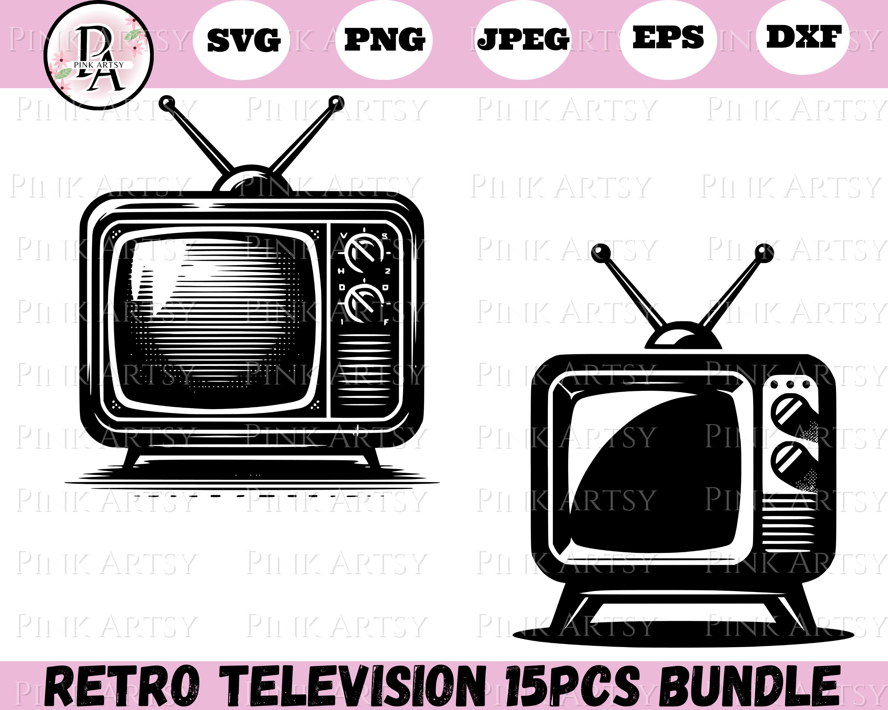 Retro Television Bundle Svg Png Jpeg Retro Television Clipart Retro ...