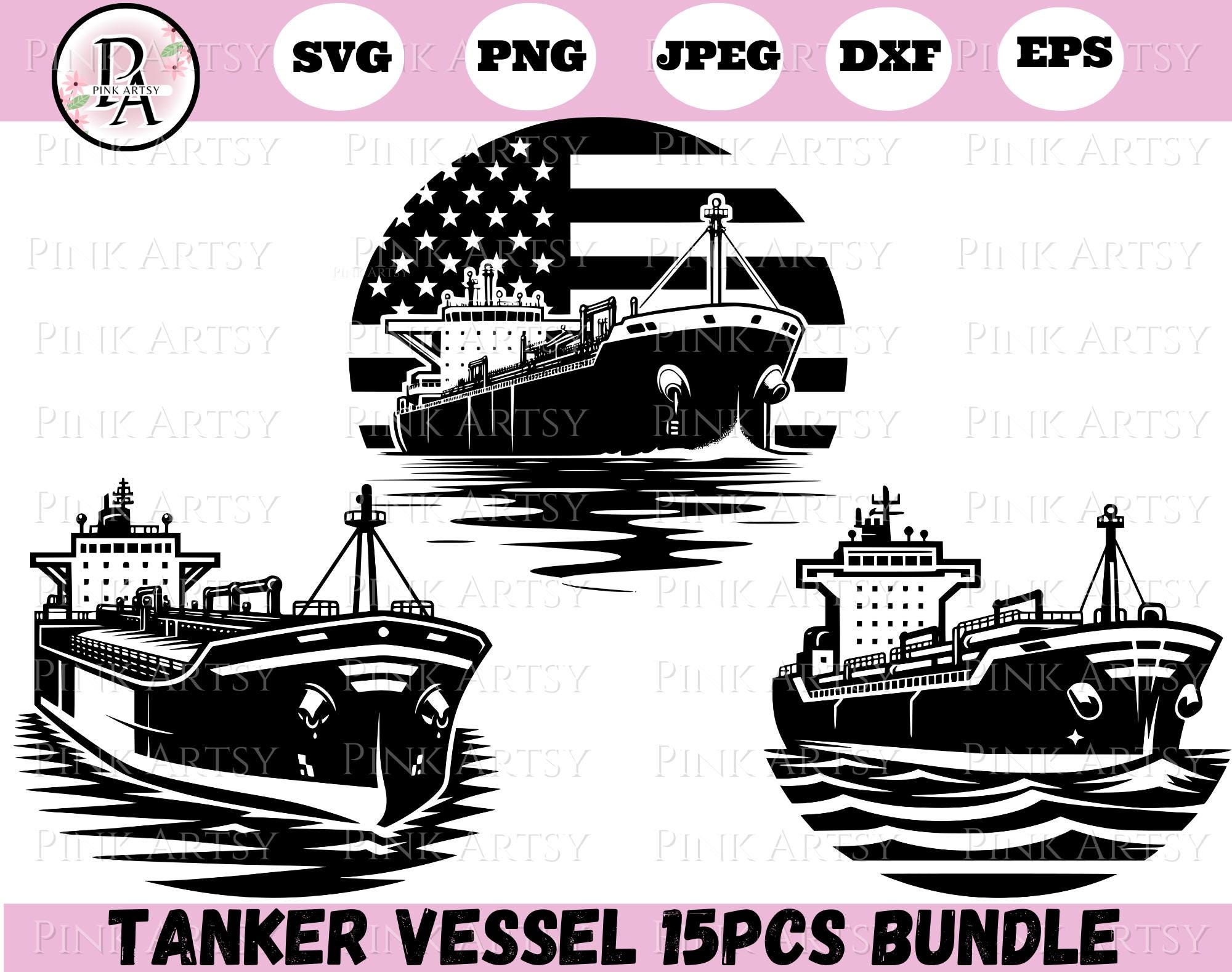 Tanker Vessel Ship Svg Png Jpeg Dxf Eps Oil Tanker Vessel Clipart ...