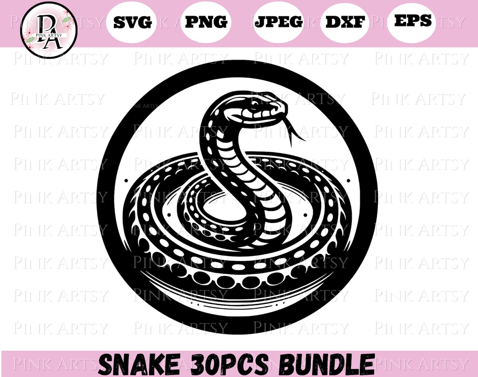 Snake Bundle Svg Png Jpeg Snake Silhouette Snake Flower Clipart Snake ...