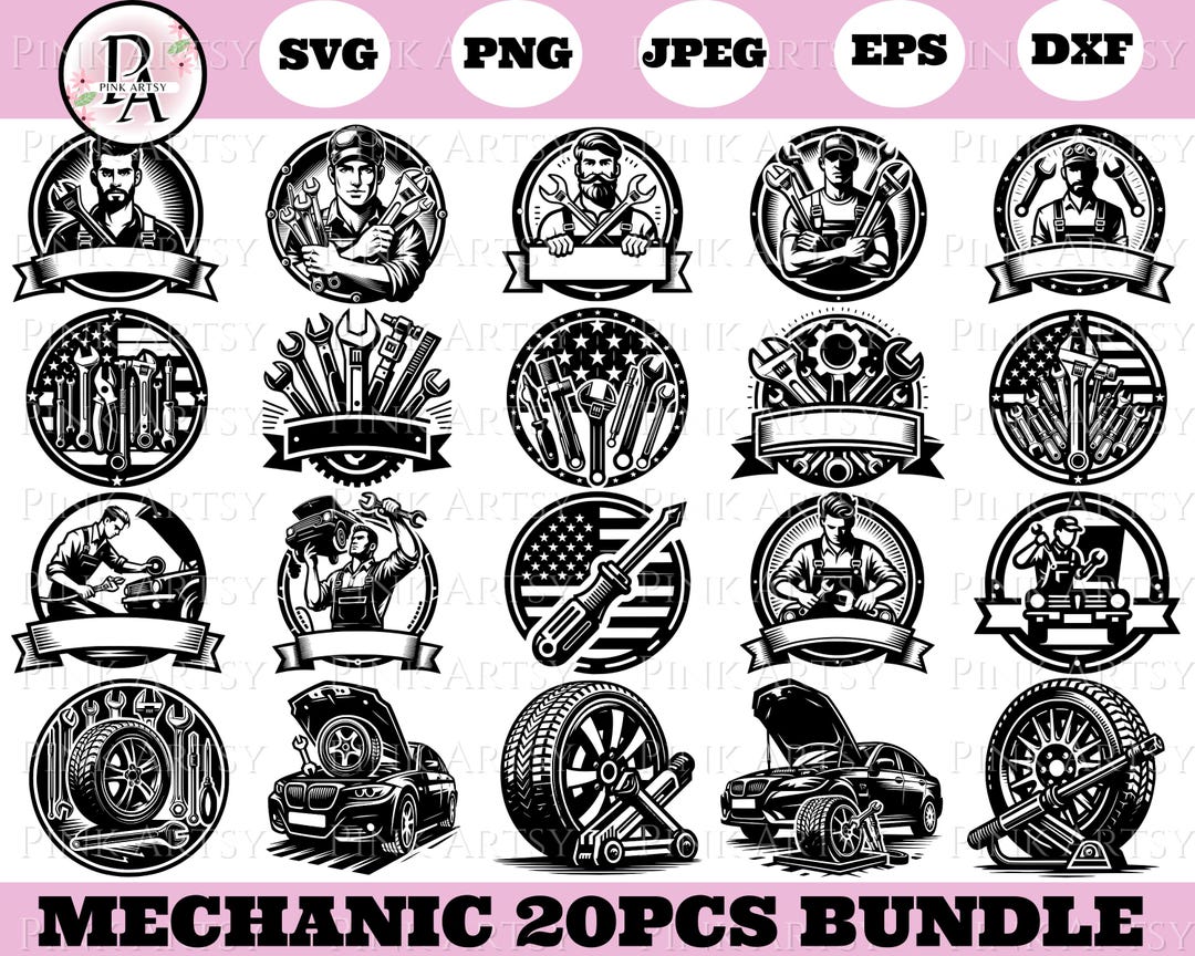 Mechanic Tools Clipart Bundle: Car Repair SVG PNG (digital Download) - Etsy