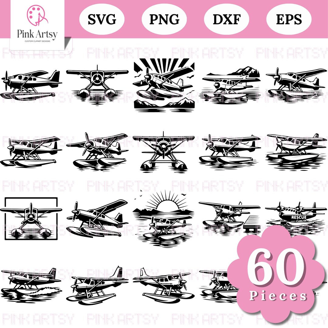 Seaplane SVG Bundle, Vintage Airplane Cut Files (digital Product) - Etsy