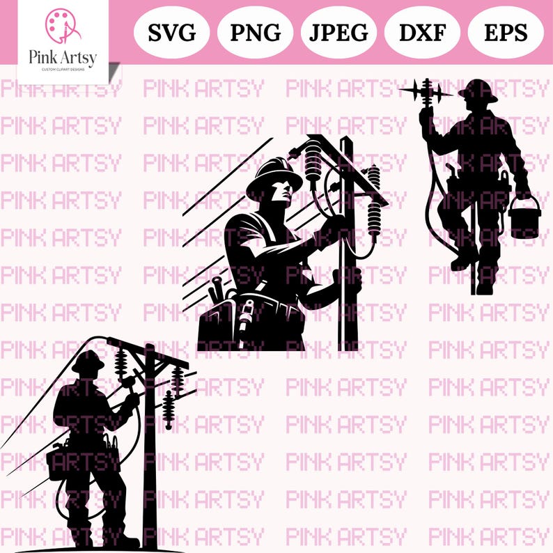 Lineman SVG PNG Bundle: 20 Designs, Cricut Silhouette Cut Files ...