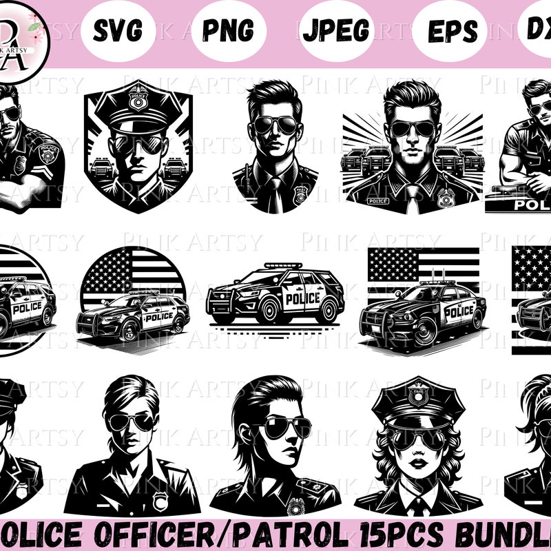 Police Svg - Etsy