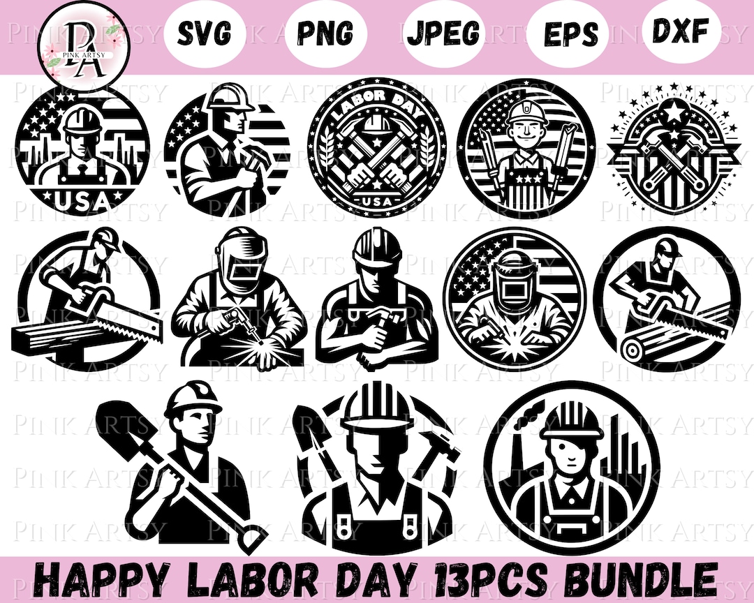 Happy Labor Day Usa Svg Png Labor Day Svg Laborer Clipart Construction ...
