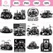 Farm Tractor SVG Bundle: Vintage & Modern Silhouettes (digital Download ...