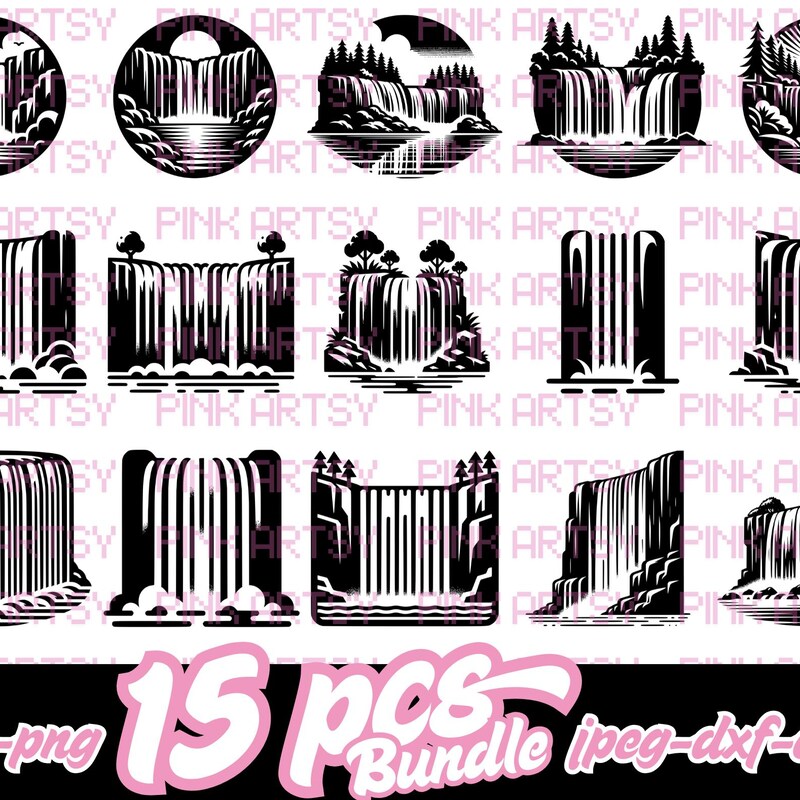 Waterfall Svg - Etsy