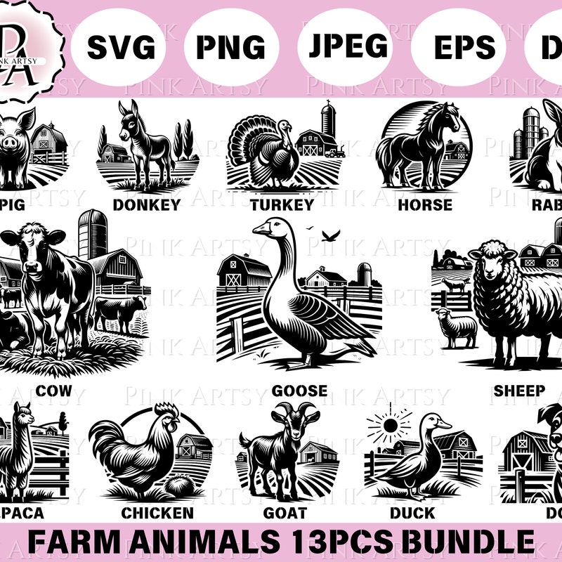 Animal Svg - Etsy