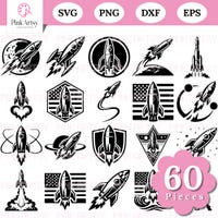 Outer Space SVG Clipart: Planets, Astronauts, Rockets (PNG) - Etsy