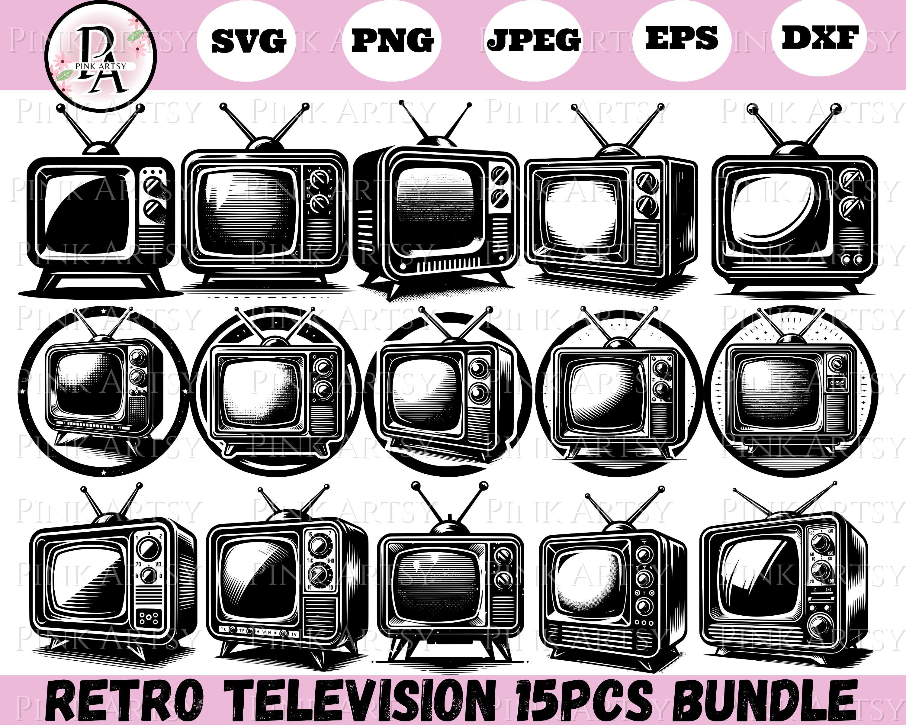 Retro Television Bundle Svg Png Jpeg Retro Television Clipart Retro ...