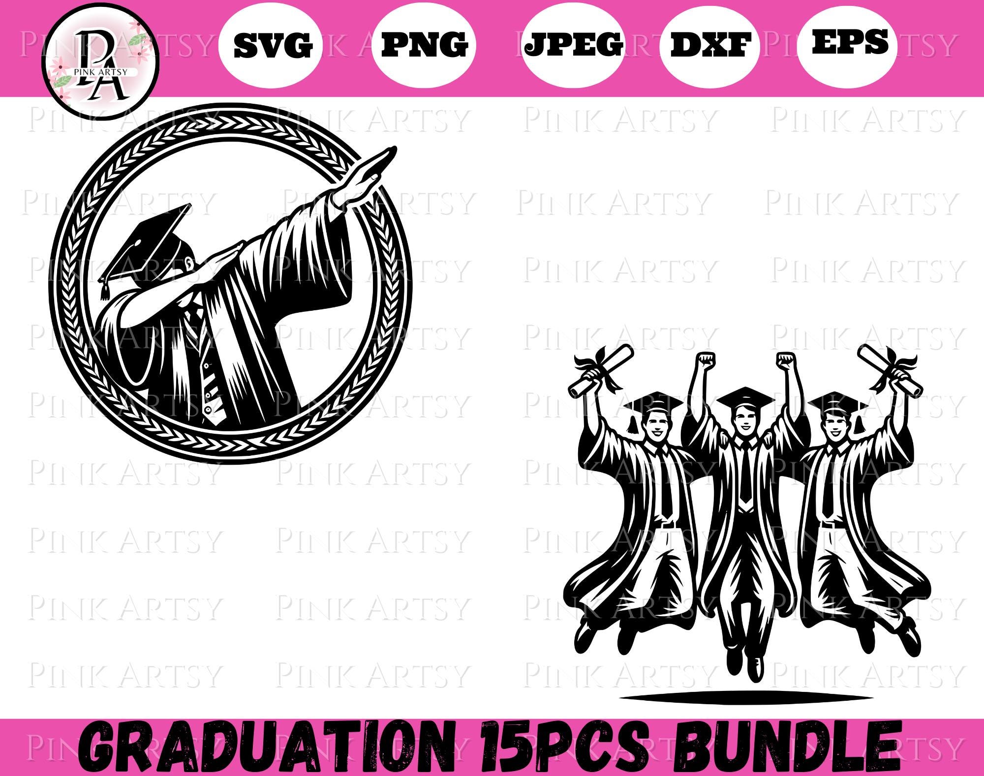 Graduation Bundle Svg Png Jpeg Dxf Eps Students Graduating Clipart ...