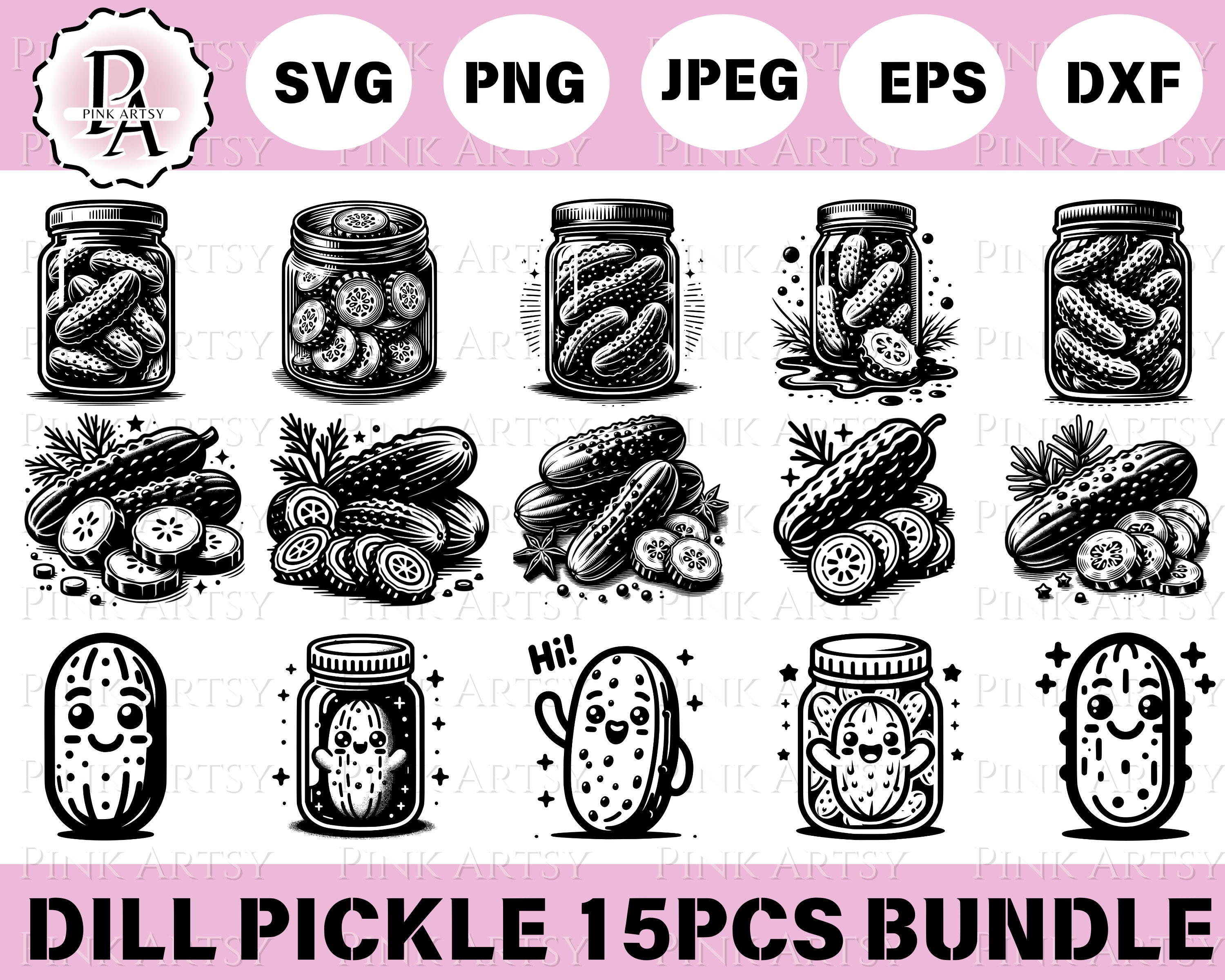 Pickles Svg, Dill Pickle Svg, Bundle Svg, Pickle Lover, Instant ...