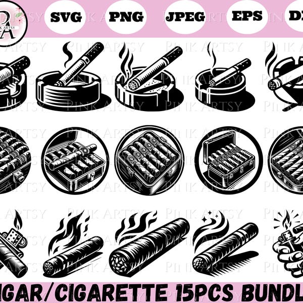Cigar Svg Bundle - Etsy