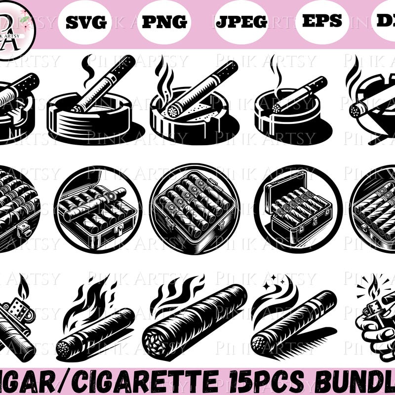Cigar Svg Bundle - Etsy