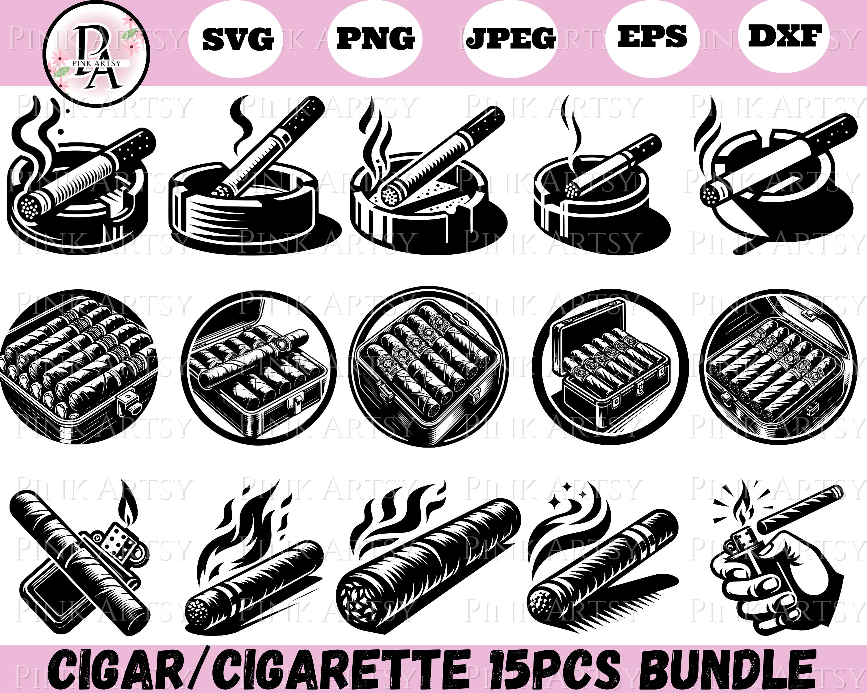 Cigar Bundle Cigarette Bundle Svg Png Jpeg Lightning Cigar Clipart ...