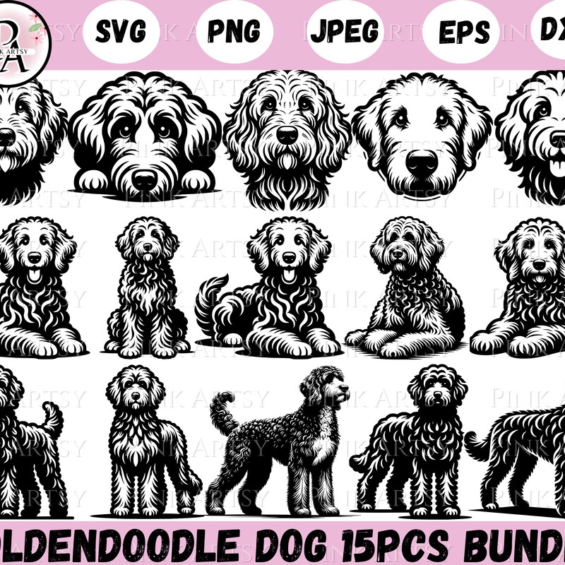 Goldendoodle Clipart - Etsy
