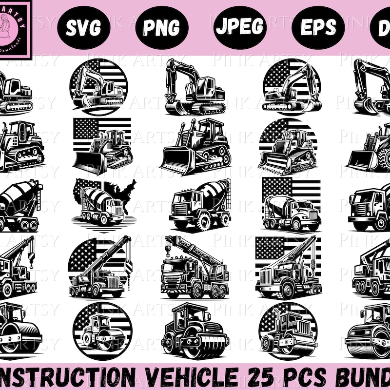 Construction Trucks Svg - Etsy