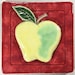Golden Delicious Apple Ceramic Art Tile - 4x4 Inch Accent Tile - Etsy