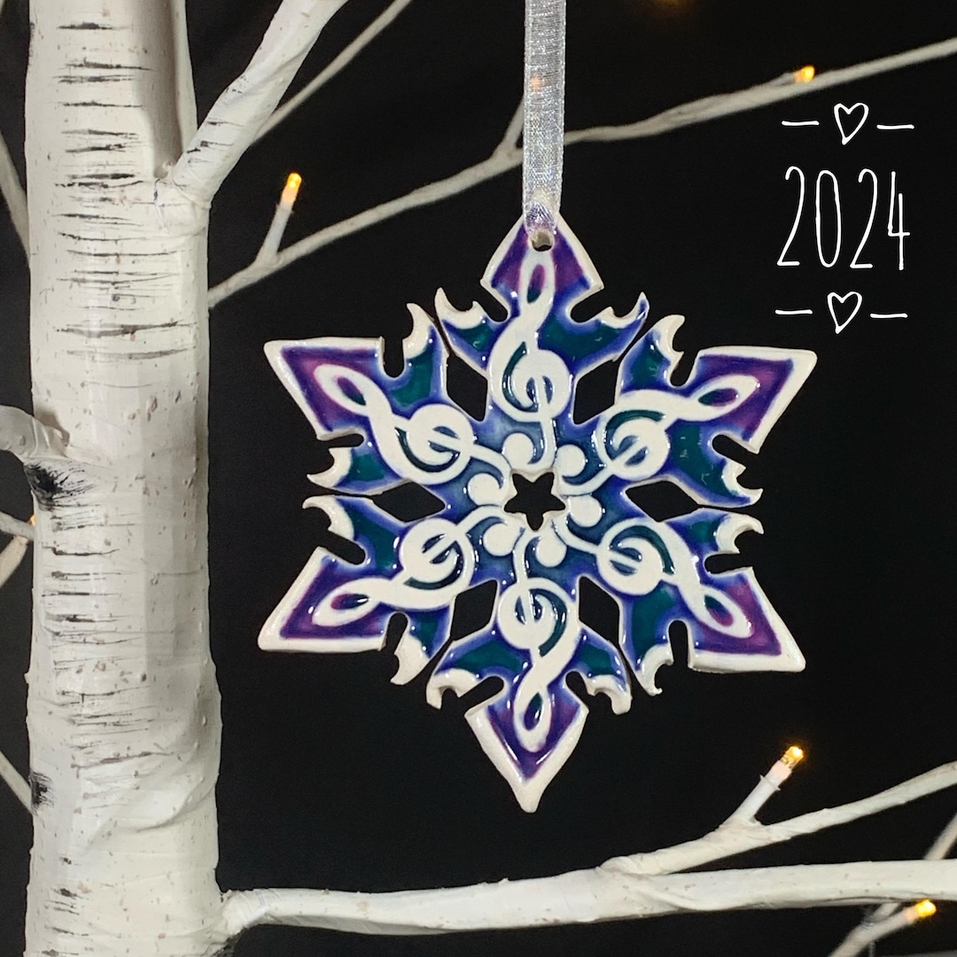 2024 Moonlight Melody Snowflake Christmas Ornament - Etsy