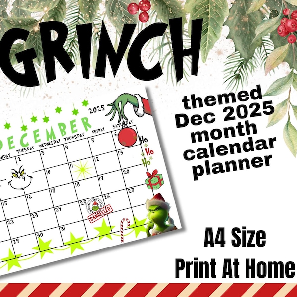 Grinch Calendars - Etsy