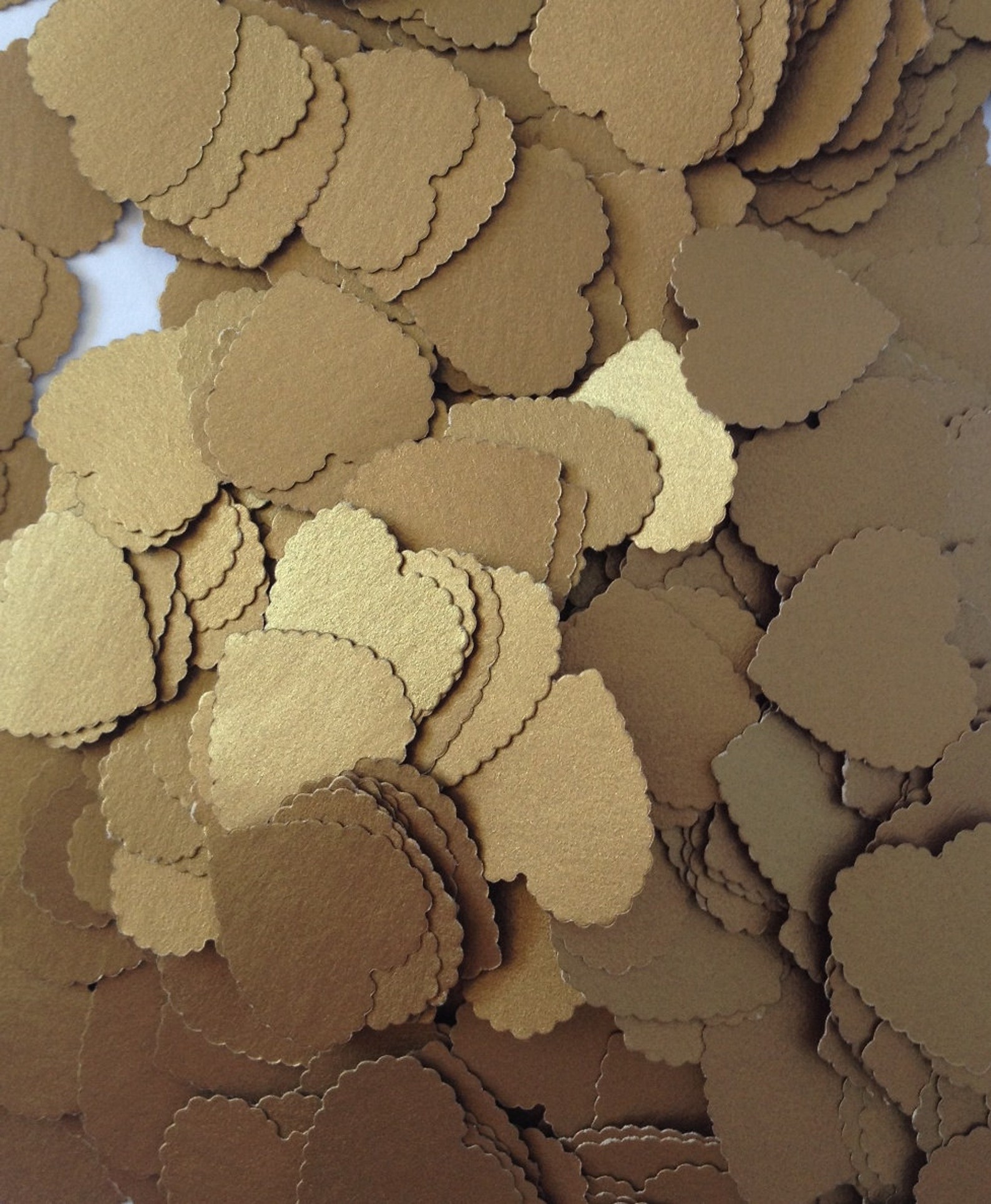 Metallic Gold Heart Wedding Confetti- Vintage Shabby Chic - Wedding ...
