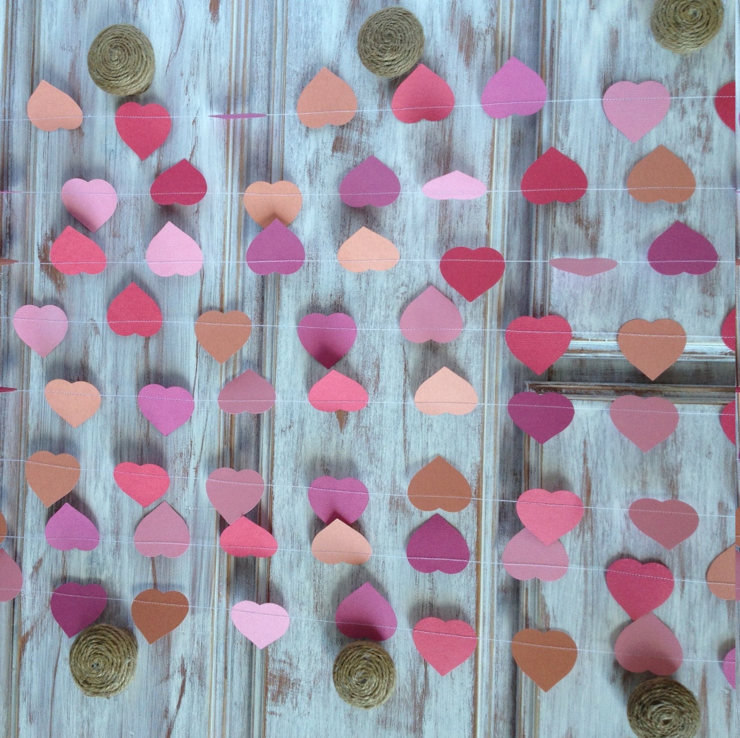 3 Metres Tropical Collection Coral Crush Pink Heart Garland Shabby Chic ... 3 Metres Tropical Collection Coral Crush Pink Heart Garland Shabby Chic ...