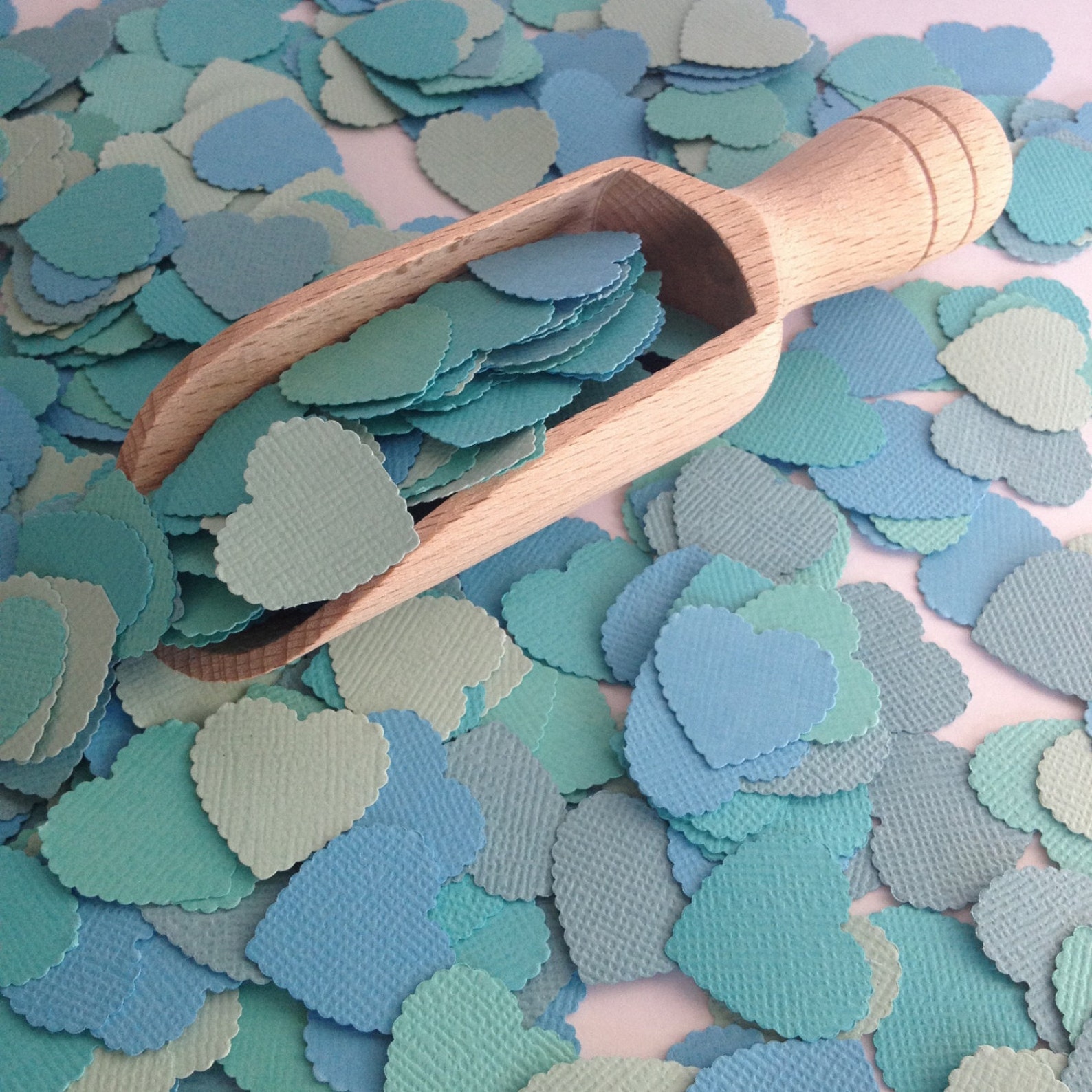 Tropical Collection Aqua Azure Heart Wedding Confetti Beach - Etsy