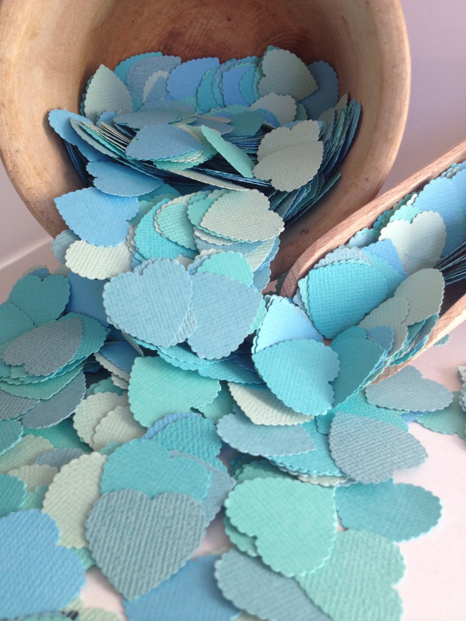 Tropical Collection Aqua Azure Heart Wedding Confetti Beach - Etsy