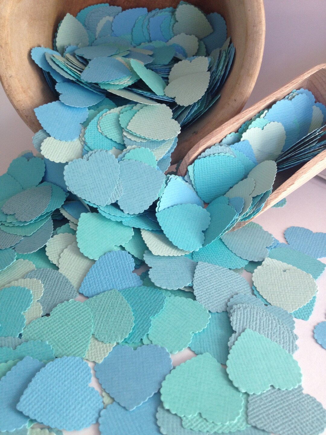 Tropical Collection Aqua Azure Heart Wedding Confetti- Beach Wedding ...