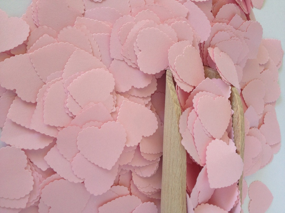 Pink Baby Shower Heart Confetti- Vintage Shabby Chic - Wedding Confetti ...