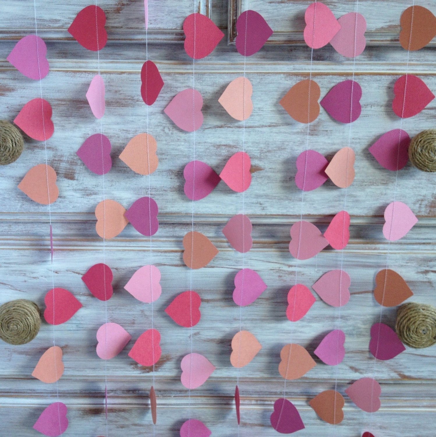 3 Metres Tropical Collection Coral Crush Pink Heart Garland Shabby Chic ... 3 Metres Tropical Collection Coral Crush Pink Heart Garland Shabby Chic ...