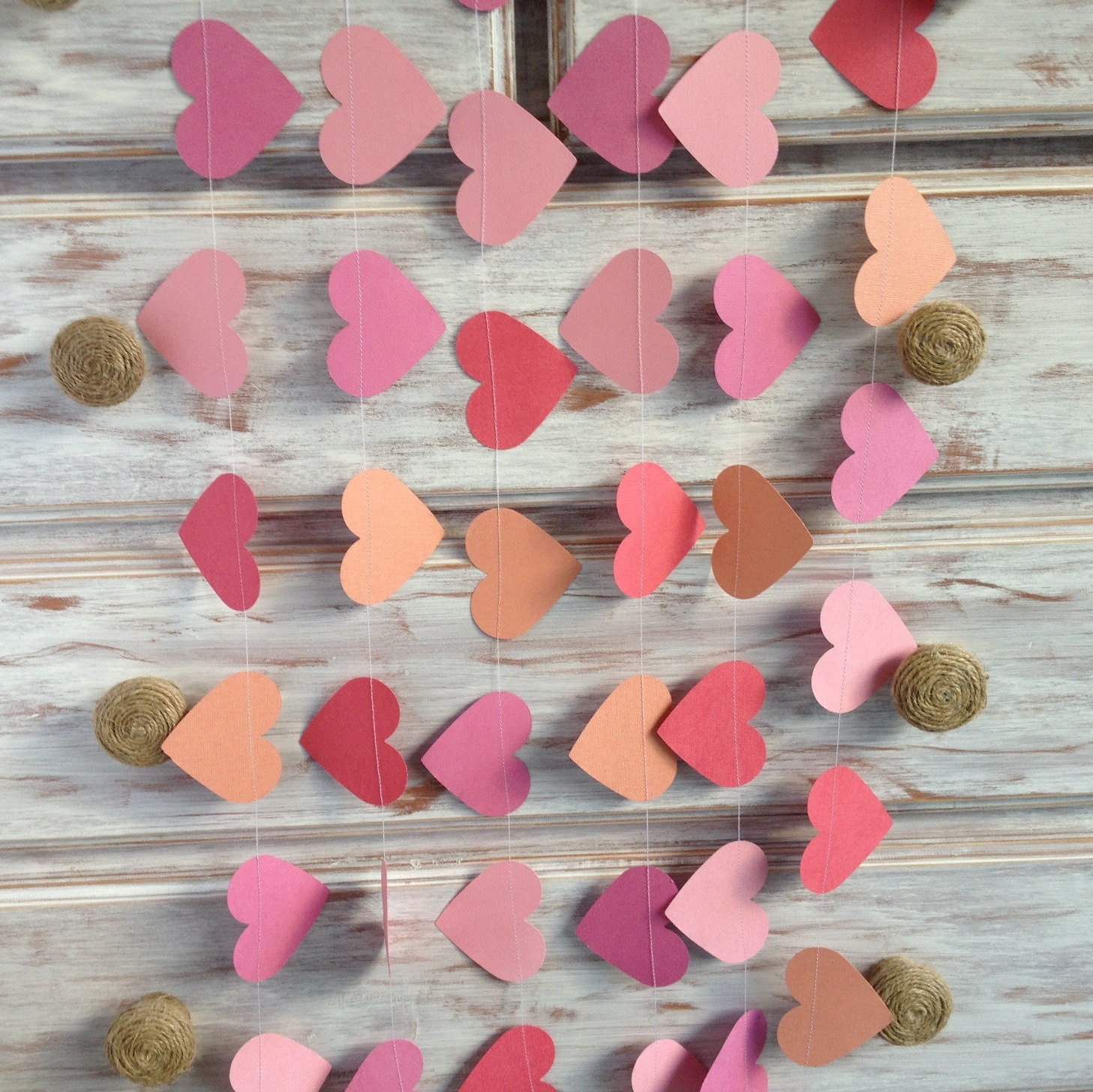 3 Metres Tropical Collection Coral Crush Pink Large Heart Garland ... 3 Metres Tropical Collection Coral Crush Pink Large Heart Garland ...