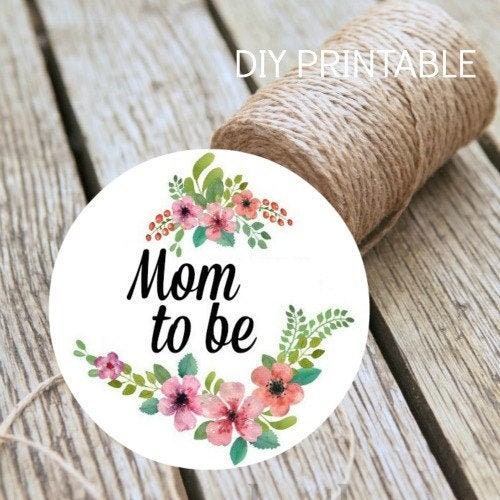 Baby Shower Mom to Be Instant Download DIY Printable Badge Digital ...