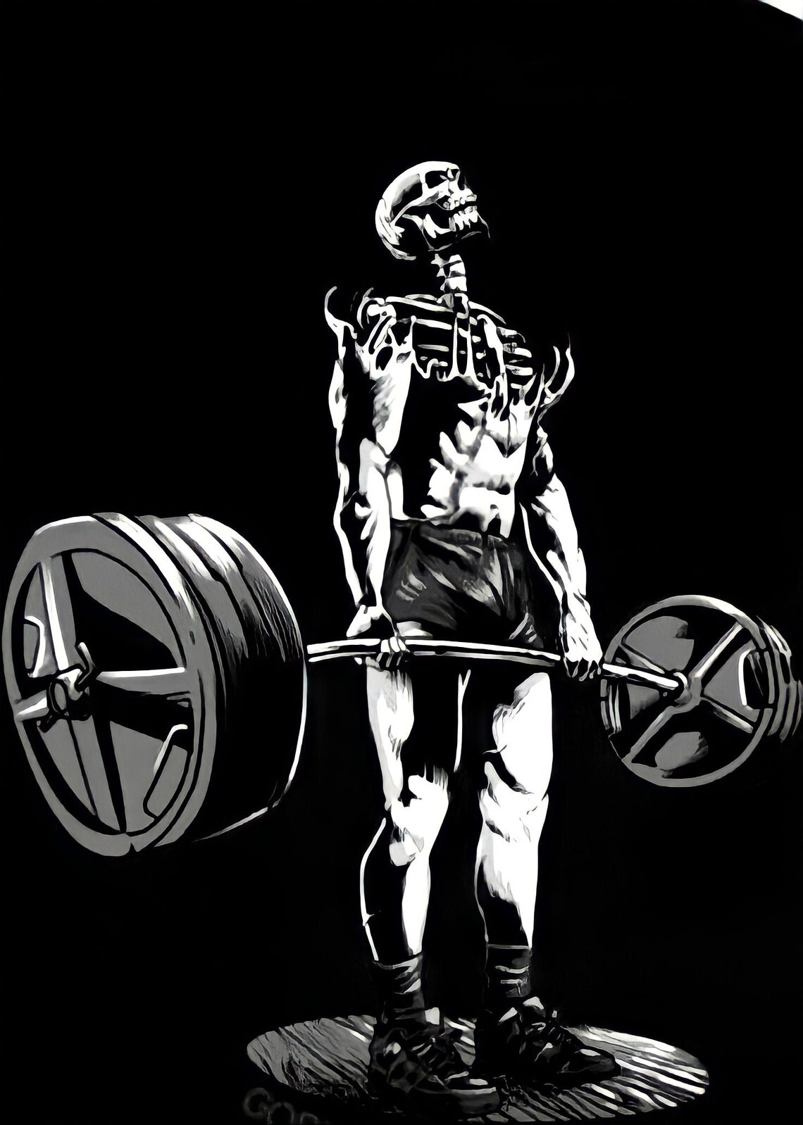 Skeleton Deadlift Poster - Etsy