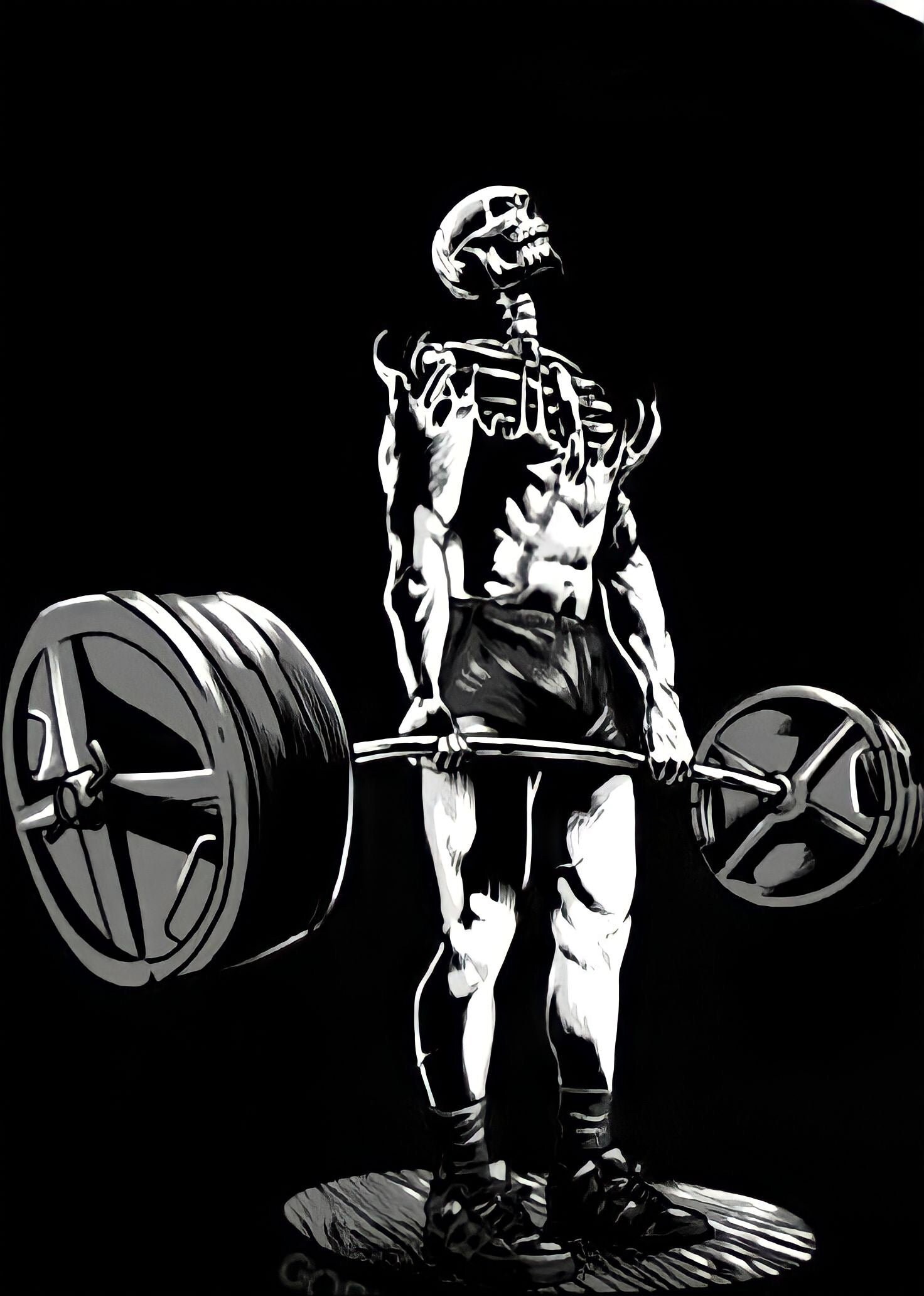 Skeleton Deadlift Poster - Etsy