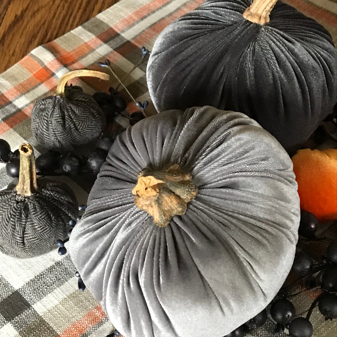 Thanksgiving Velvet Pumpkin Centerpiece Thanksgiving | Etsy