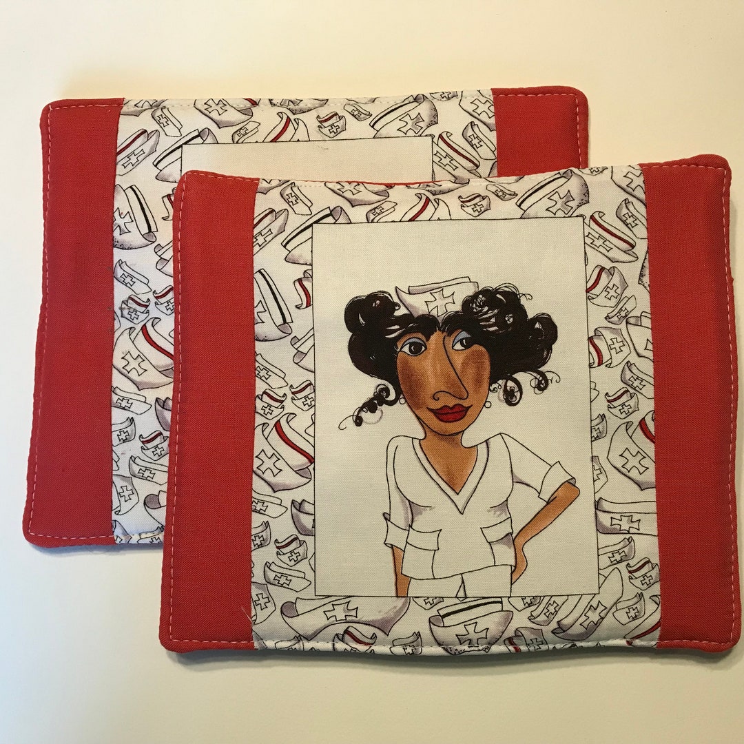 Nifty Nurse Pot Holder, Nifty Nurse Hot Pad, Kitchen Pot Holders, Pot ...