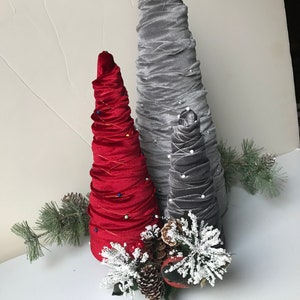 Gray and Deep Red Velvet Trees, Velvet Trees, Deep Red Velvet Tree ...