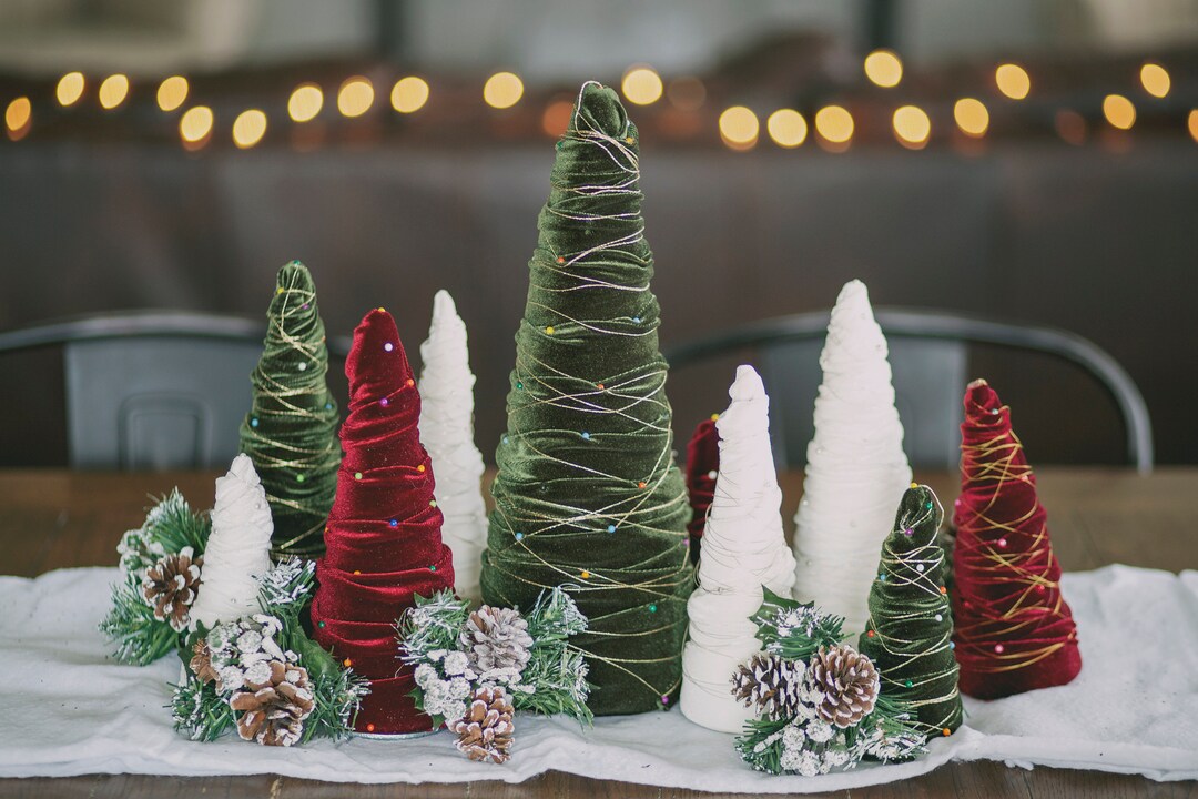 Velvet Christmas Trees: Plush Holiday Decor - Etsy