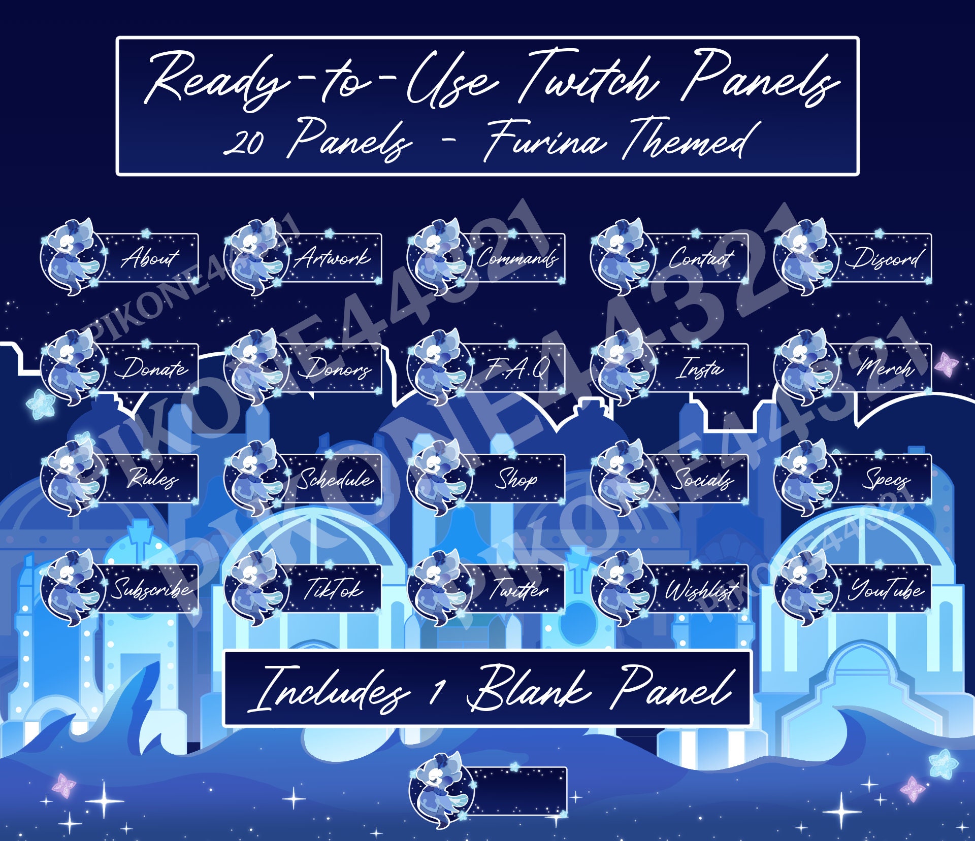 Furina Themed Genshin Impact Twitch Panels | 20 Panels | Includes 1 ...