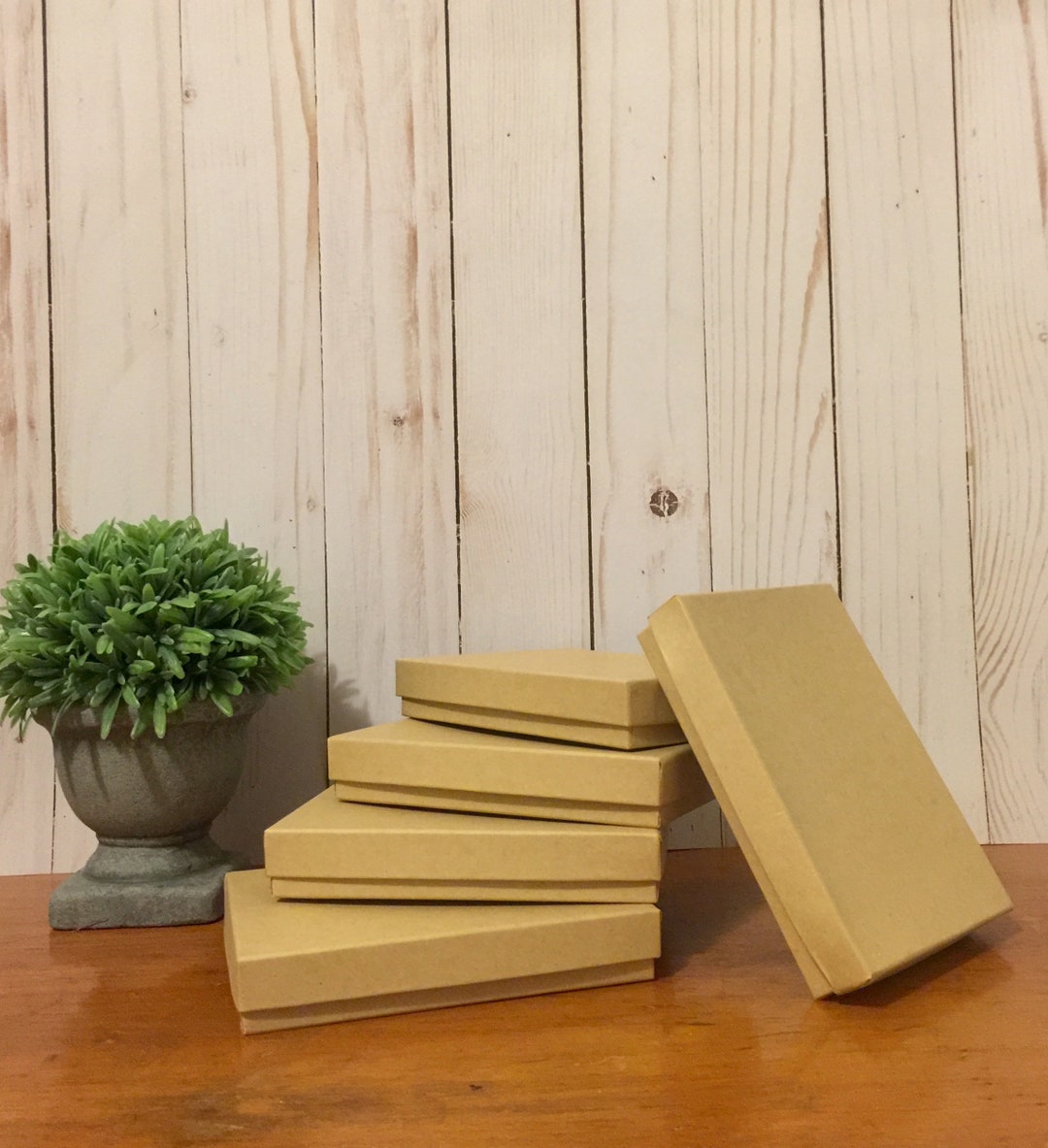 Set of Five Cardboard Boxes With Cotton Pad ~ Jewelry Boxes ~ Gift ...