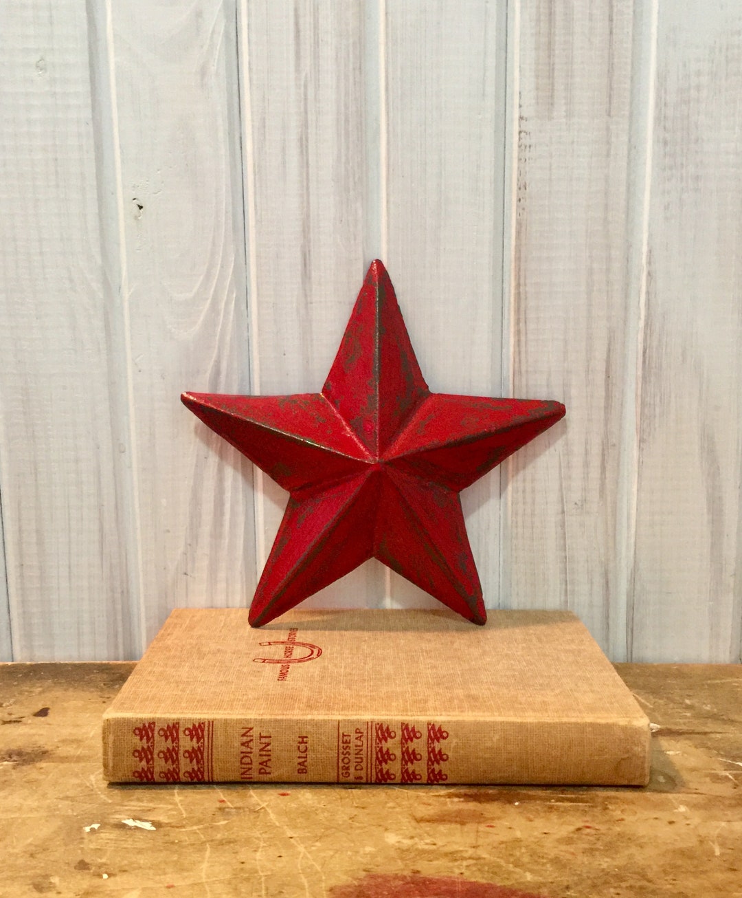 Vintage Inspired Red Star Iron Star Stars and Stripes Americana Metal ...