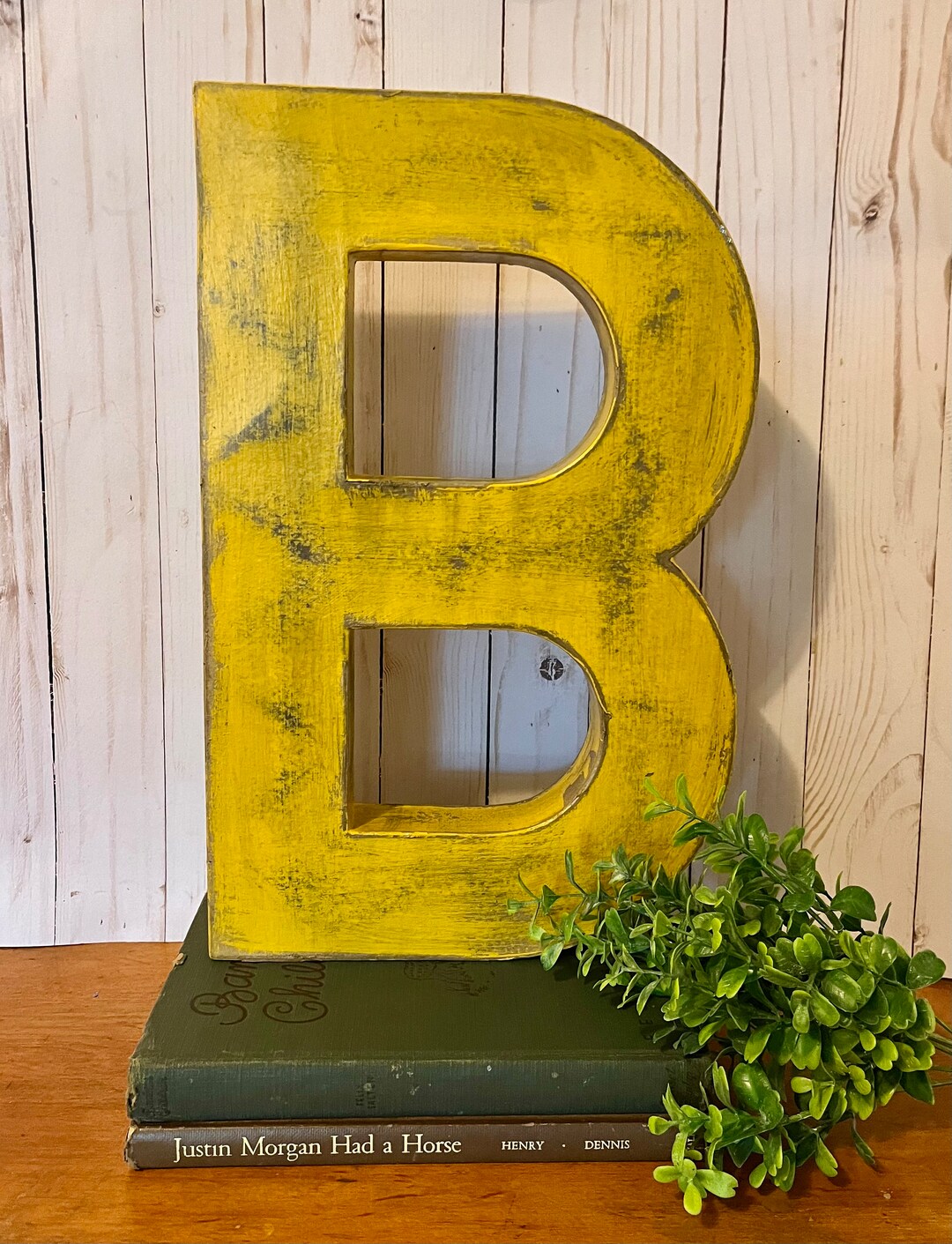 16 Inch Letter B Mustard Yellow ~~ 16 Inches Tall ~~farmhouse ...