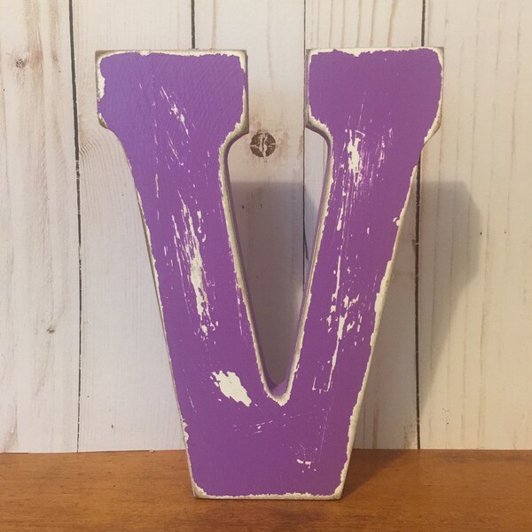 Wooden Letter V - Etsy