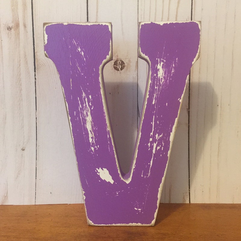 Wooden Letter V - Etsy