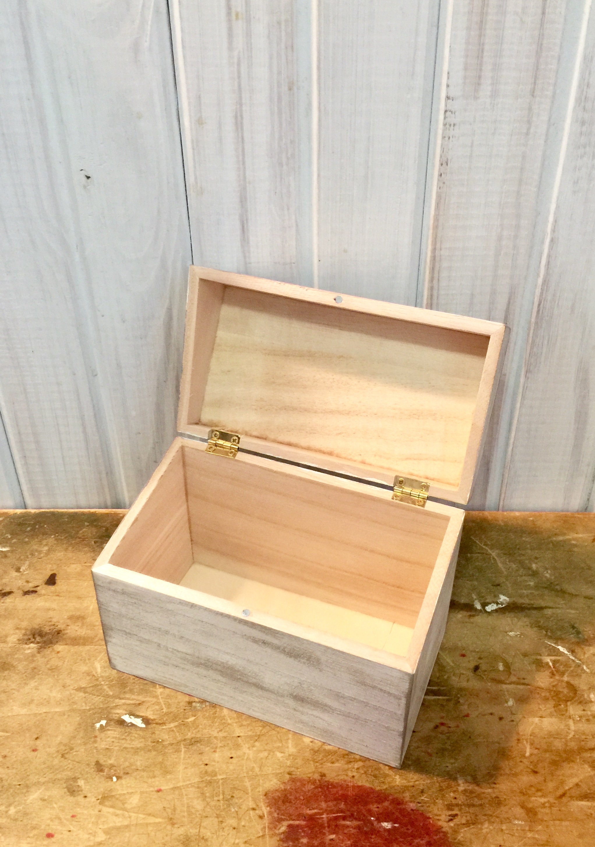 Recipe Box in Soft White Card File Box Pick your color | Etsy