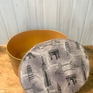 Distressed Golden Pantry Box ~ Gold With Aging ~ Oval Pantry Box ...