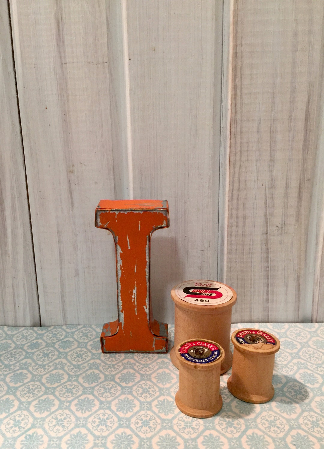 Vintage Inspired Metal Letter I Distressed Letter Burnt - Etsy