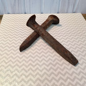 Vintage Railroad Spikes Two Rusty Railroad Ties Railroad Spikes From ...