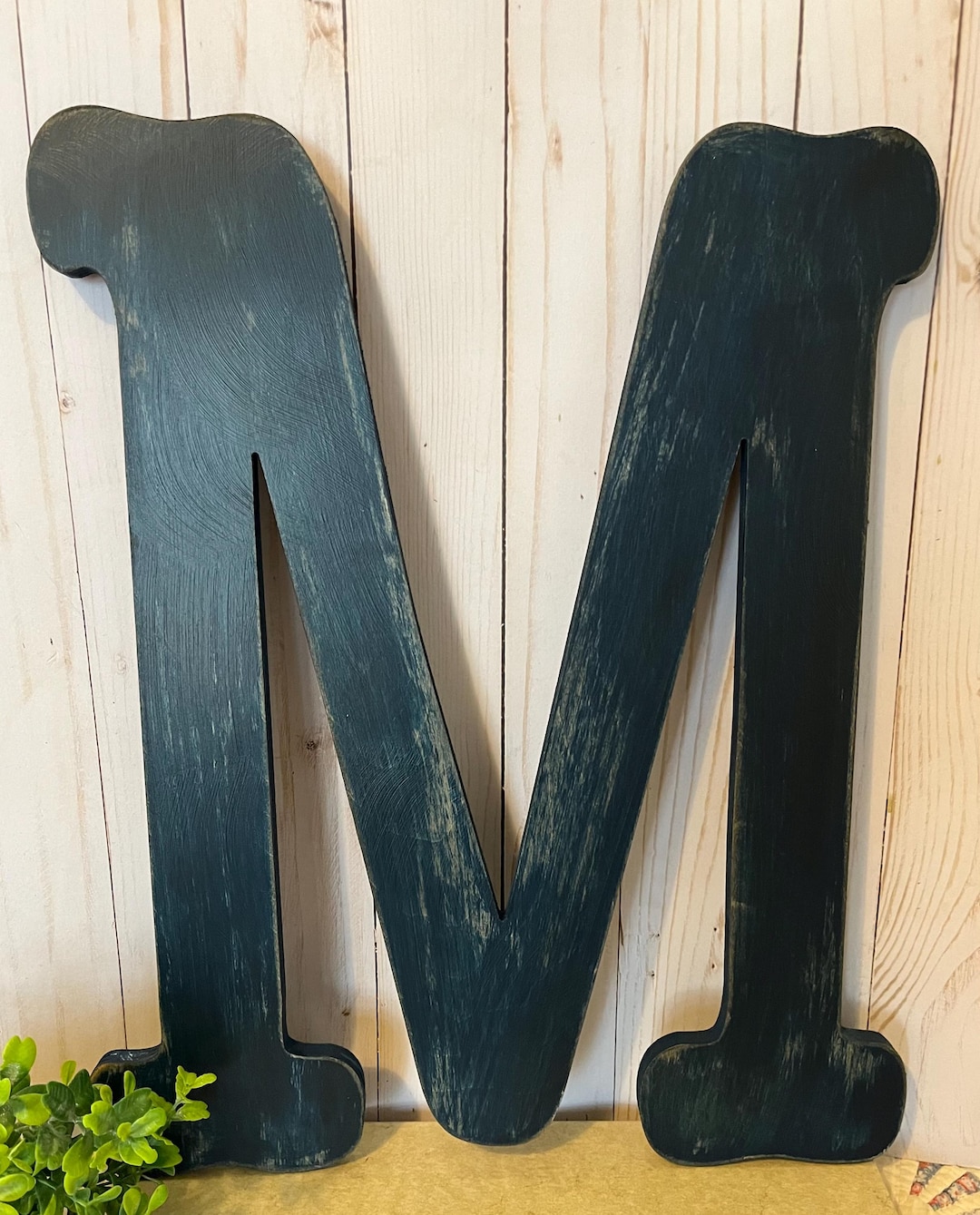18 Inch Letter M in Navy Blue ~ 18 Inch Letter ~ Cottage Chic and ...