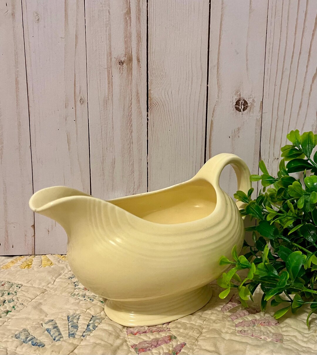 Vintage Ivory Fiestaware Gravy Boat ~ Homer Laughlin Gravy Boat ...